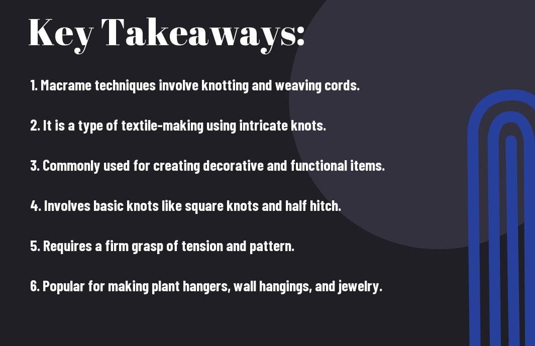 What is macrame techniques? | dorart.pk